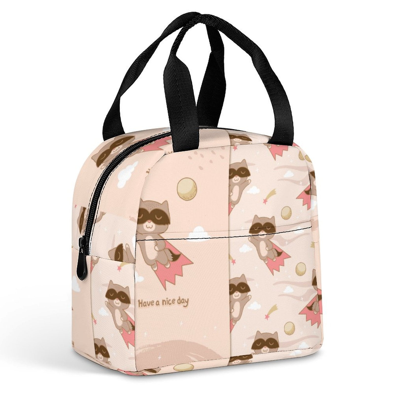 Cartoon Raccoon Large Capacity Lunch Bag Insulated Lunch Box for Men ...