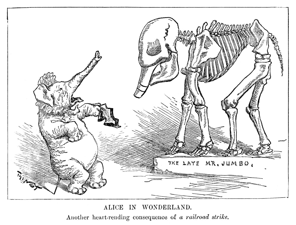 Cartoon Railroad Strike. N'Alice In Wonderland Another Heart-Rending ...