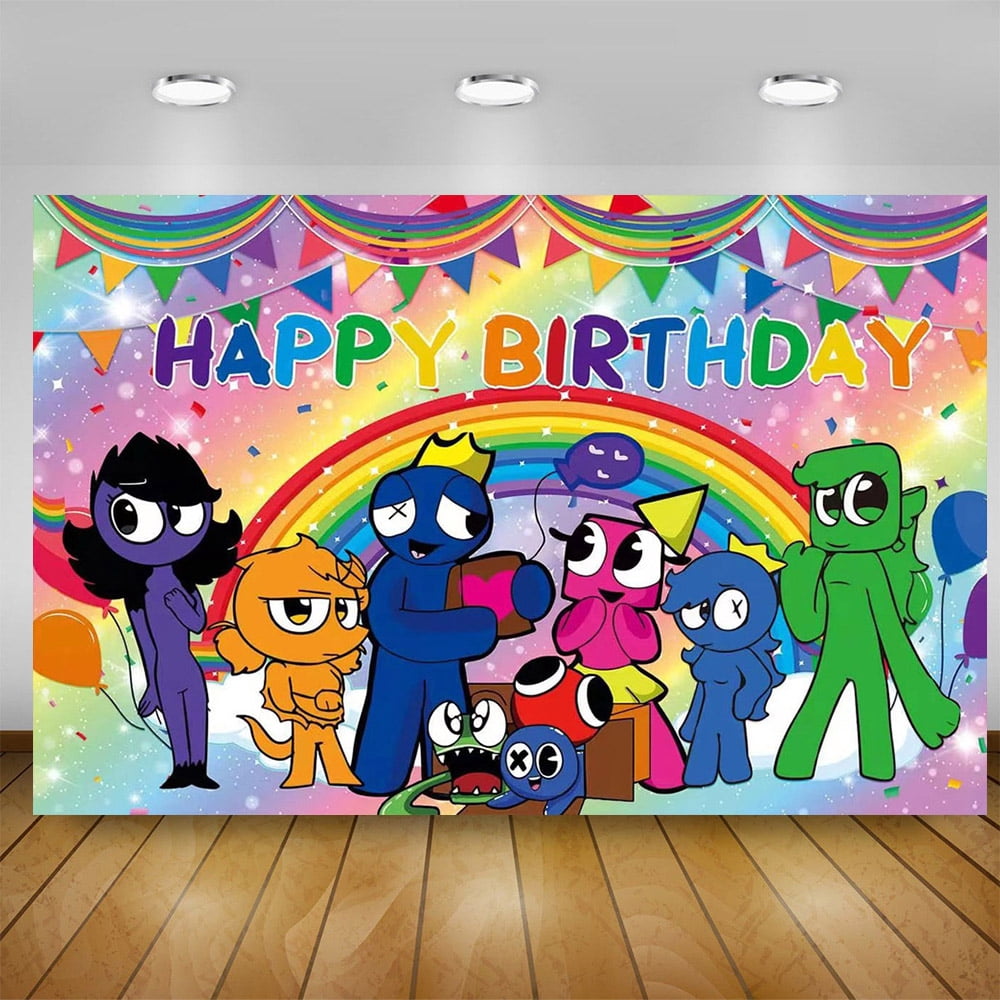 Cartoon Rainbow Friends Theme Baby Shower Kids Birthday Party ...