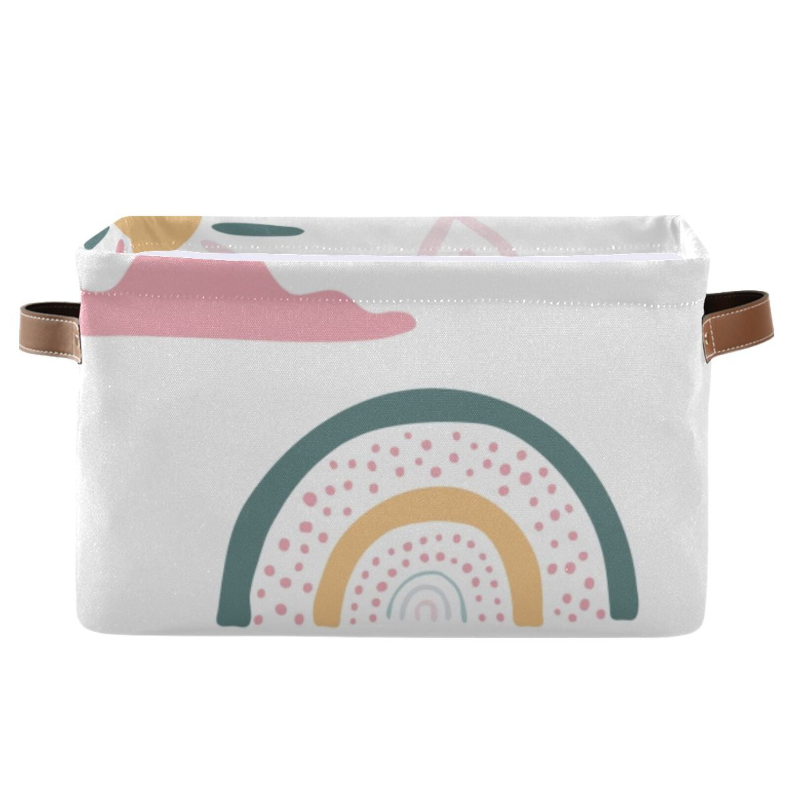 Cartoon Rainbow Storage Box, Fabric Cube Storage Box with Handle ...
