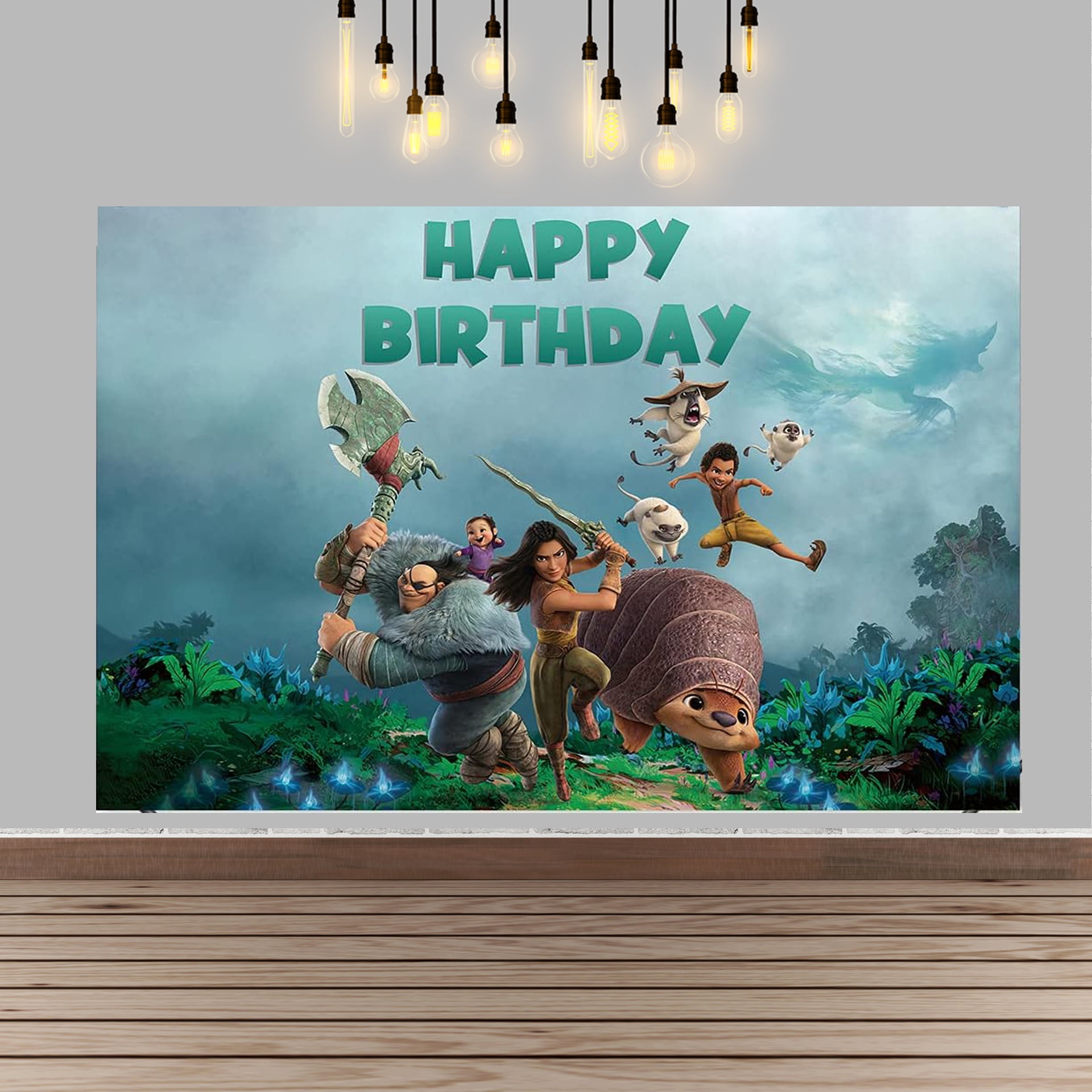 Cartoon Raya and The Last Dragon Birthday Backdrop Photography Kids ...