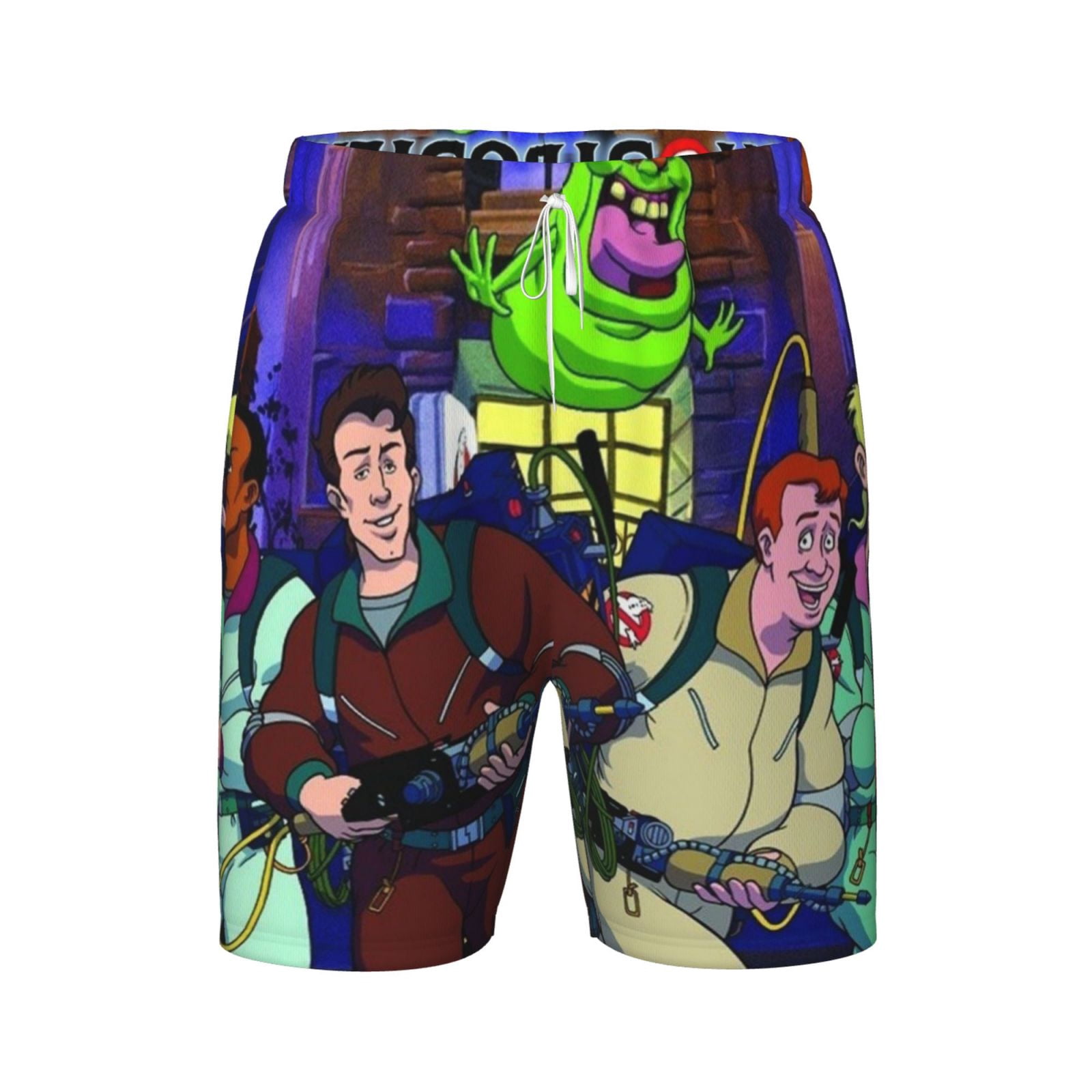 Cartoon Real Ghostbusters Teen Swim Trunks Summer Beach Board Shorts ...