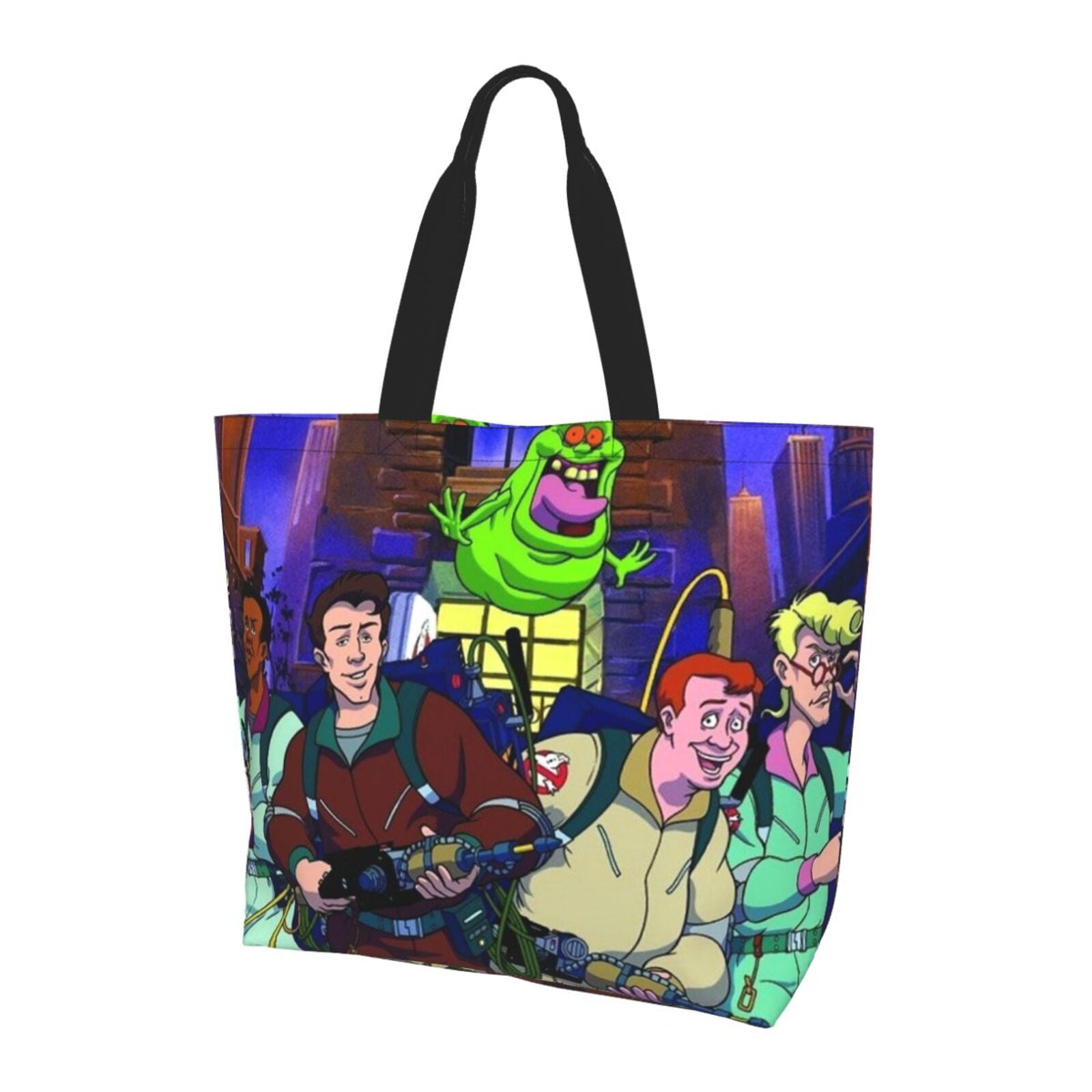 Cartoon Real Ghostbusters Tote Bags Reusable Women Shoulder Bag Grocery ...