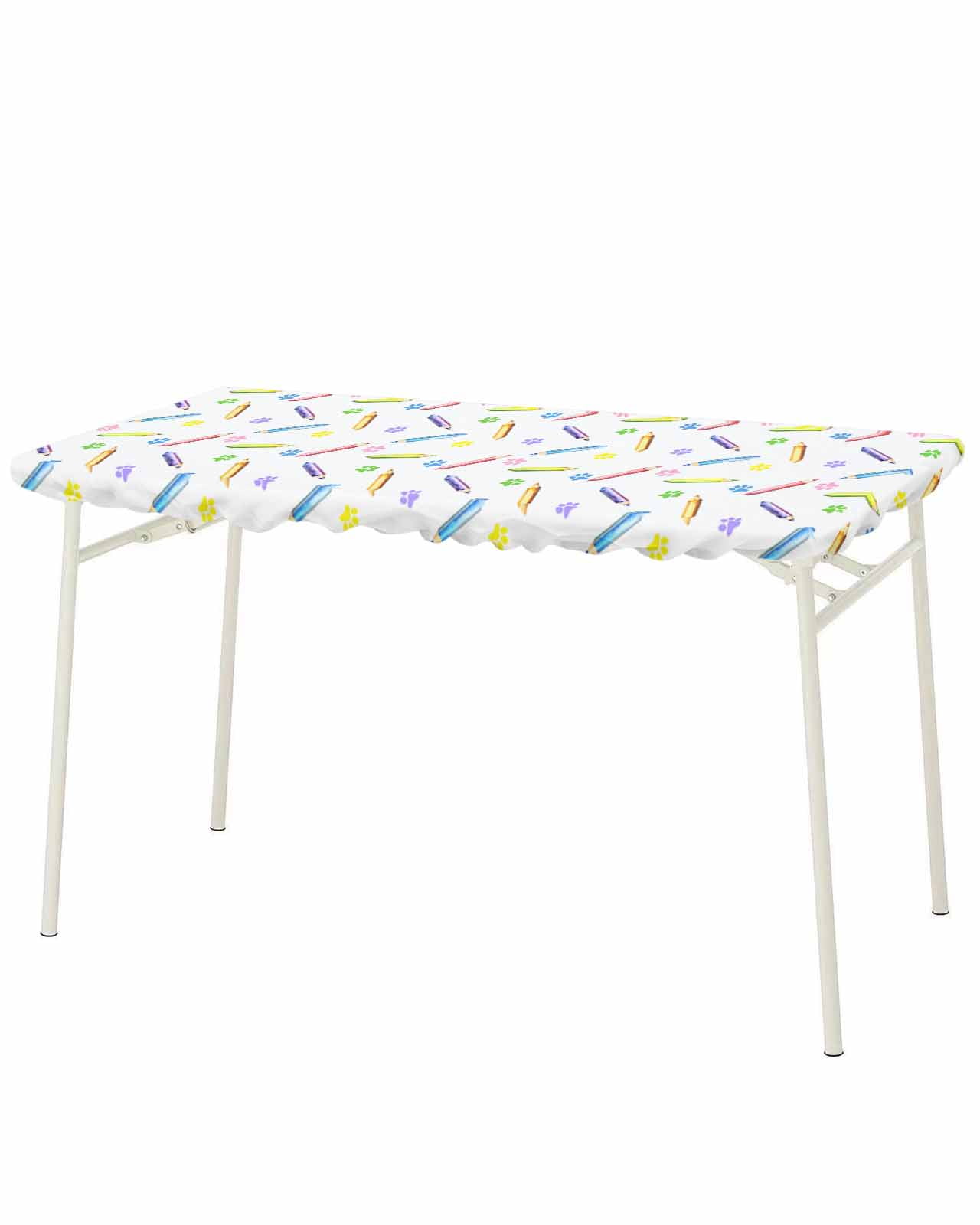 Cartoon Rectangle Tablecloth, Waterproof Elastic Fitted Table Covers ...