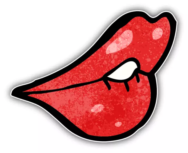 Cartoon Red Lips Car Sticker Phone Decal Water Bottle Stickers Car ...