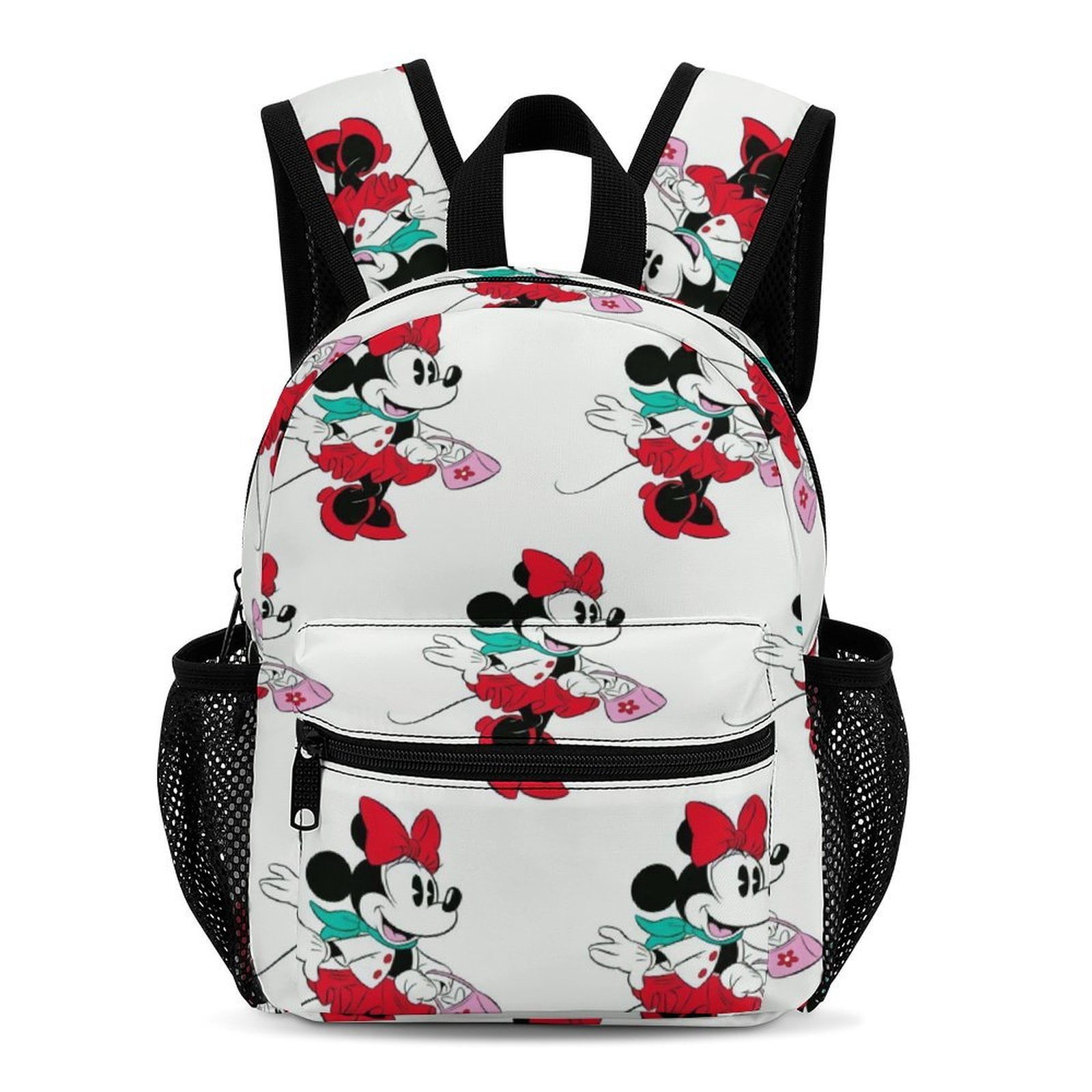 Cartoon Red Min+nie Bowknot Backpack Lightweight Small Durable Casual ...