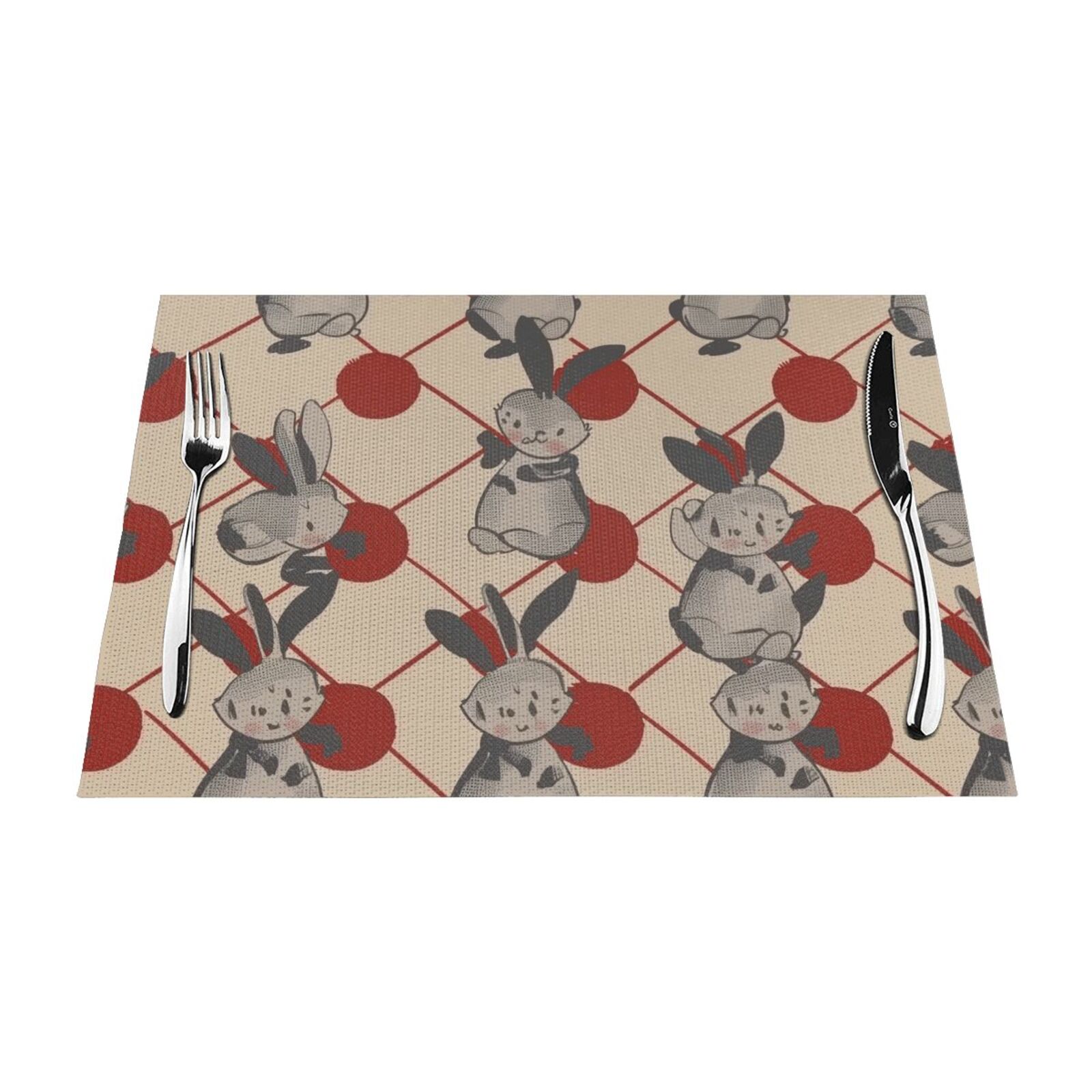 Cartoon with Red Table mat can be wiped, dinner mat set, felt can be ...