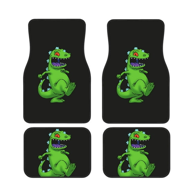 Cartoon Reptar Rugrats Car Floor Mat Set 4-Piece Front/Rear Auto Foot ...