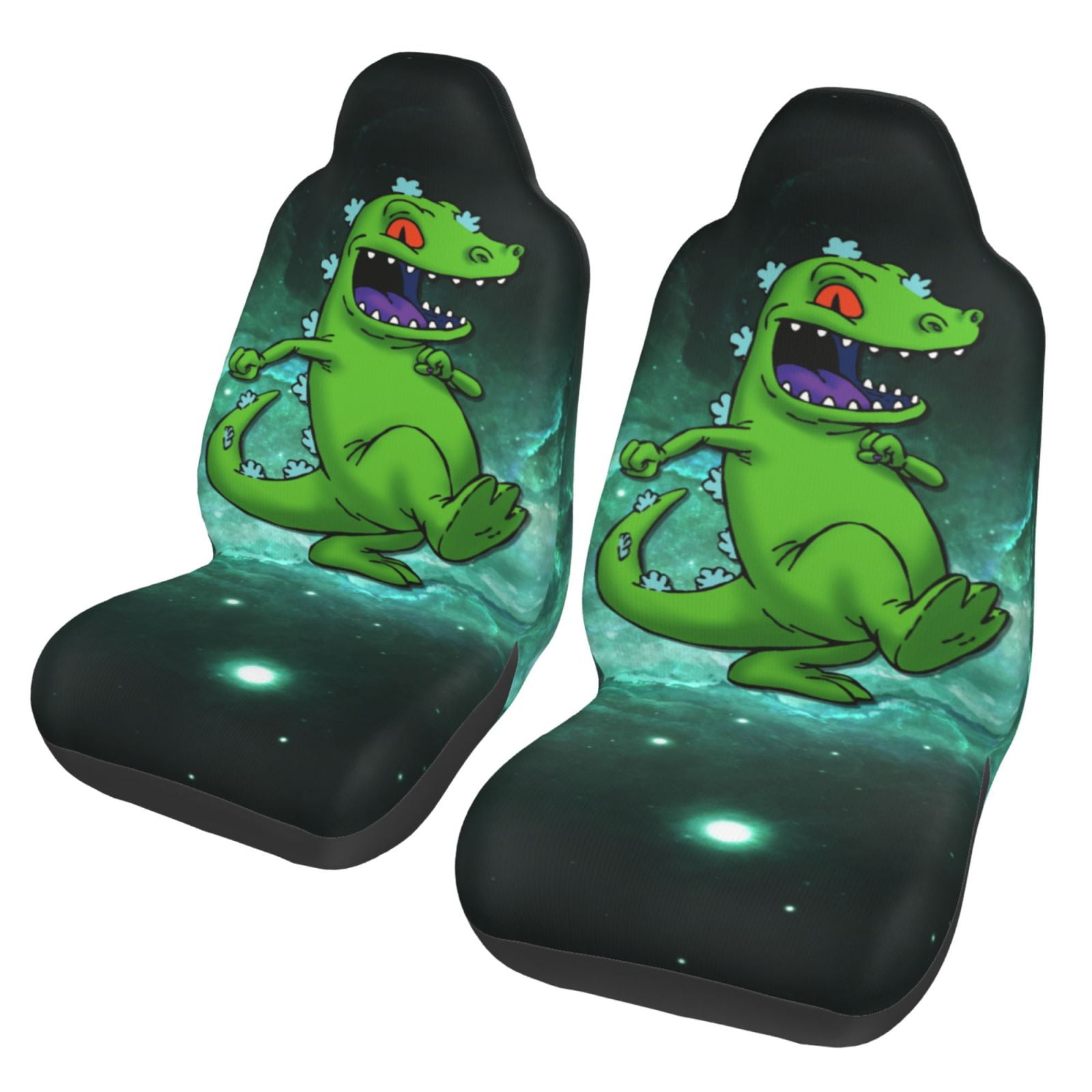 Cartoon Reptar Rugrats Car Seat Covers 2pcs Vehicle Front Seat ...