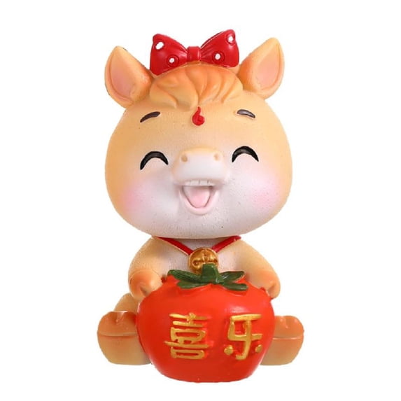 Cartoon Resin Horse Nodding Desk Decoration As Car Interior Ornement ...