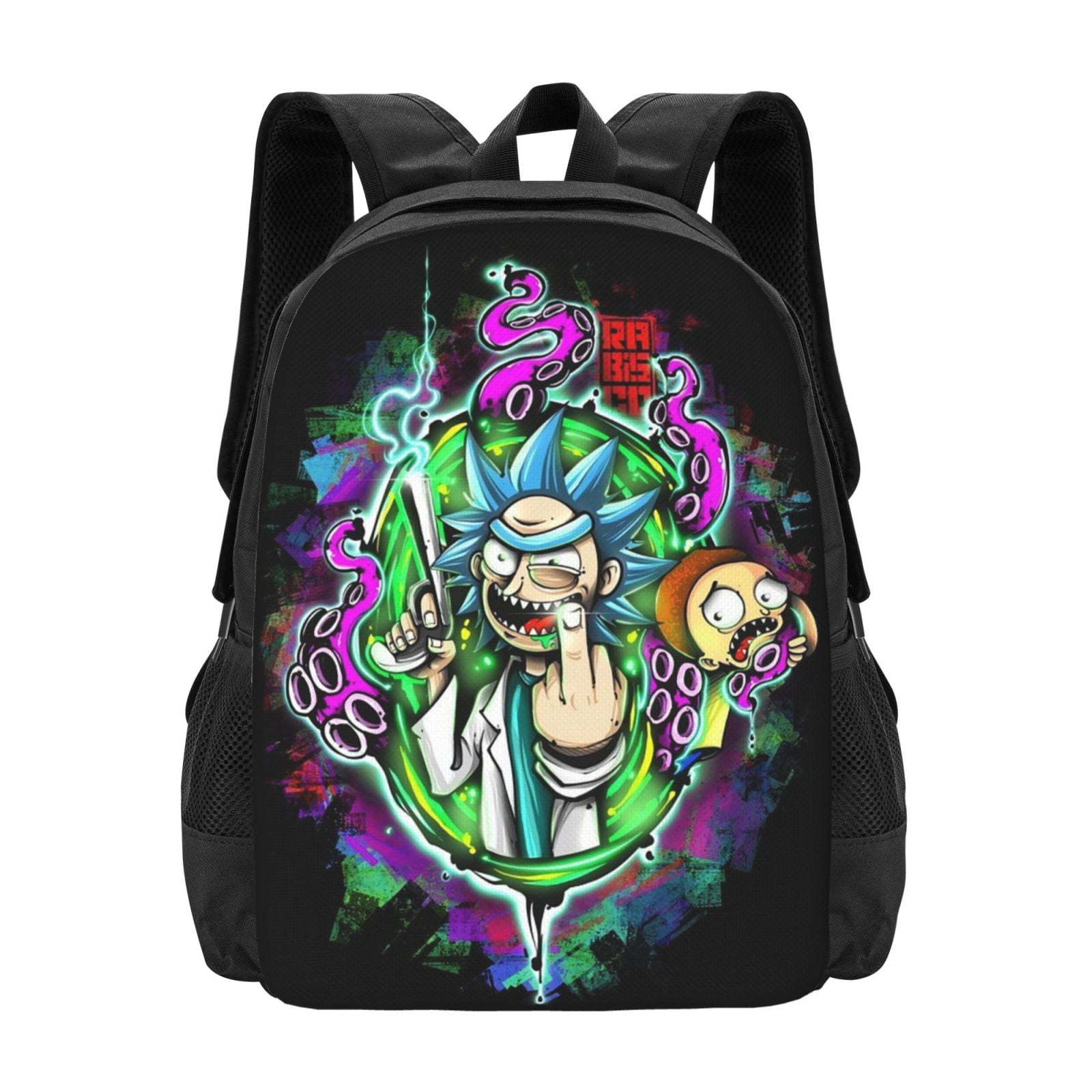 Cartoon Rick And Morty Backpack Lightweight Casual Laptop Backpacks ...