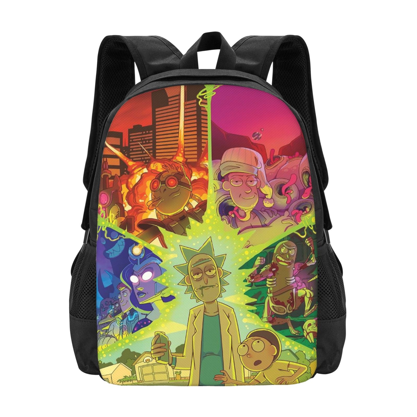 Cartoon Rick And Morty Backpack Lightweight Casual Laptop Backpacks ...