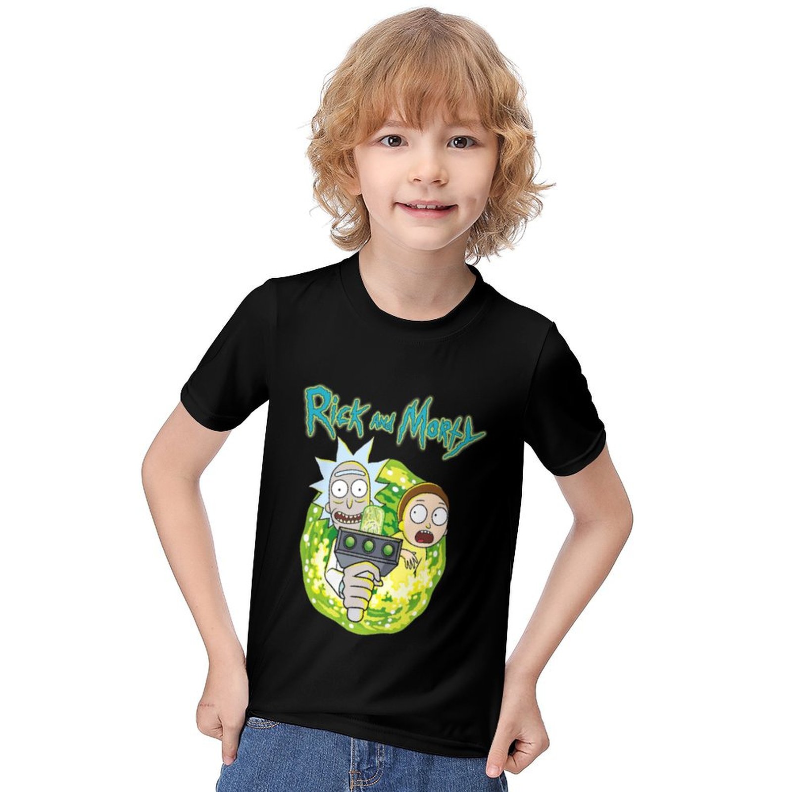 Cartoon Rick And Morty Rick And Morty Kids T-shirt, Cool Novelty Unisex ...
