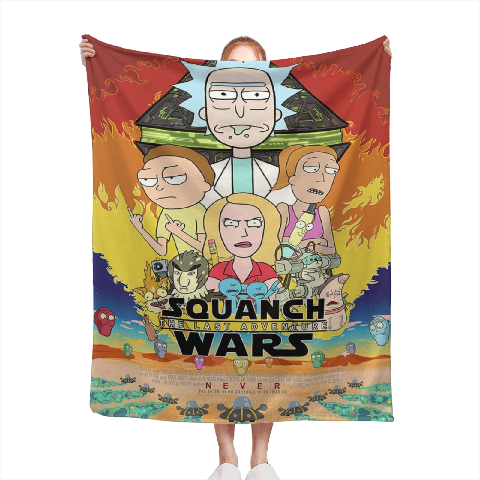 Cartoon Rick and Morty Blanket , Super Soft and Warm Blankets for Couch ...