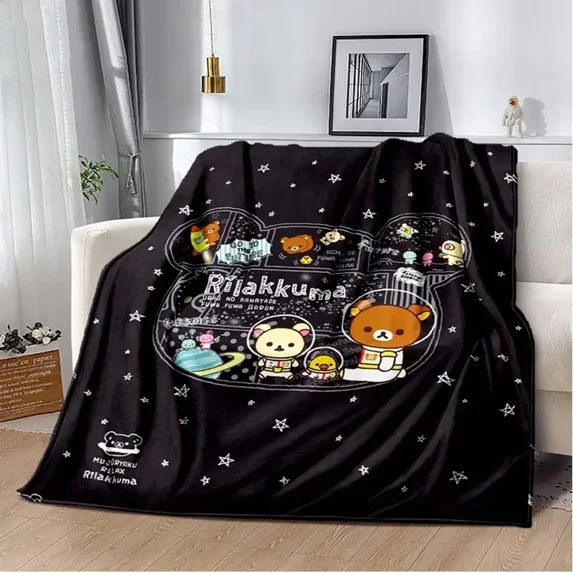 Cartoon Rilakkuma Anime Girls Throws Blanket for Baby Hiking Picnic Bed ...