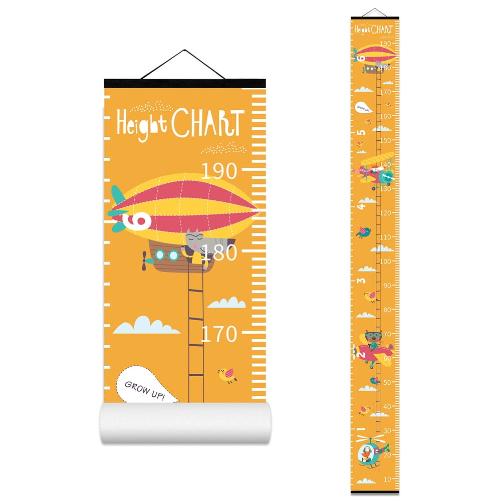 Cartoon Robot Animal Growth Charts for Kids Colorful Planet Giraffe Bee ...