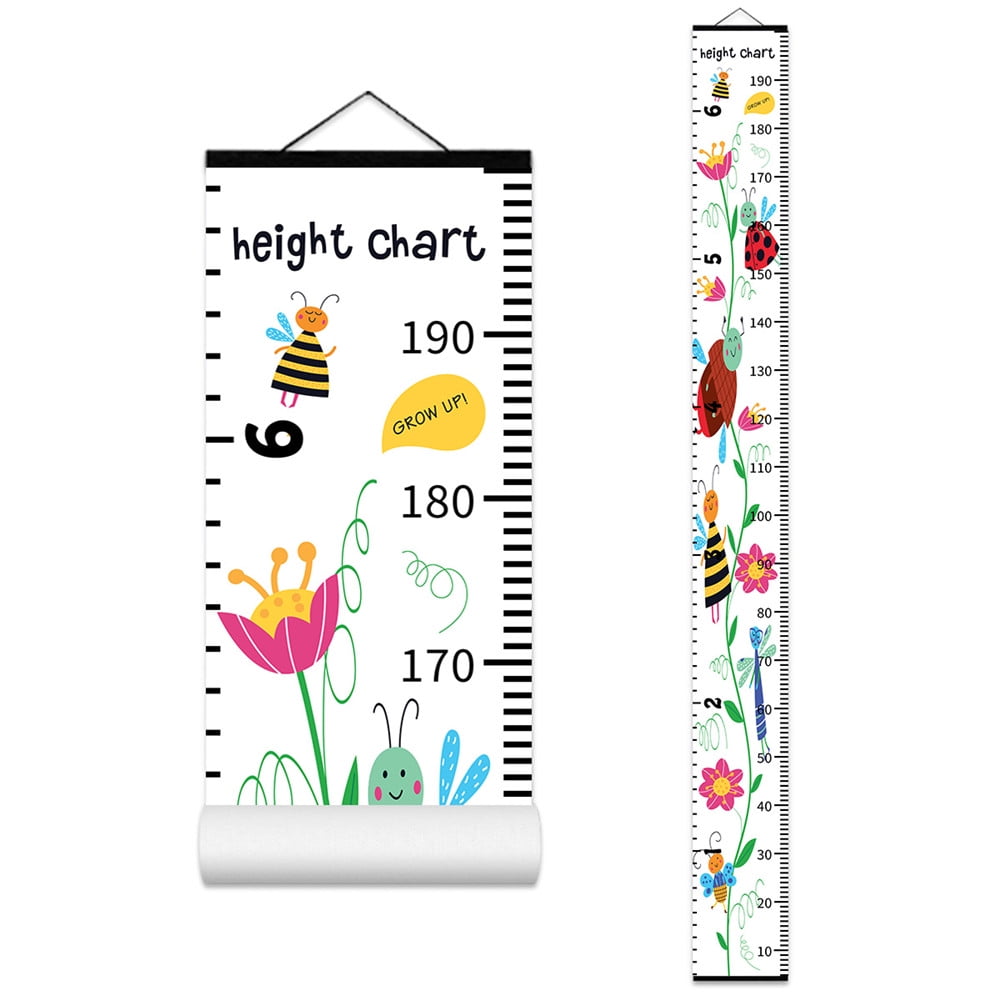 Cartoon Robot Animal Growth Charts for Kids Colorful Planet Giraffe Bee ...