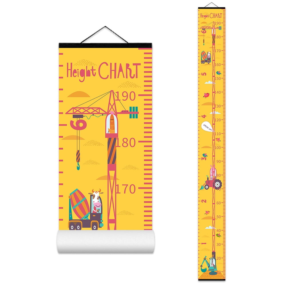 Cartoon Robot Animal Growth Charts for Kids Colorful Planet Giraffe Bee ...