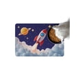 Cartoon Rocket Doormat Non Slip Diatomaceous Earth Door Mat Absorbent ...