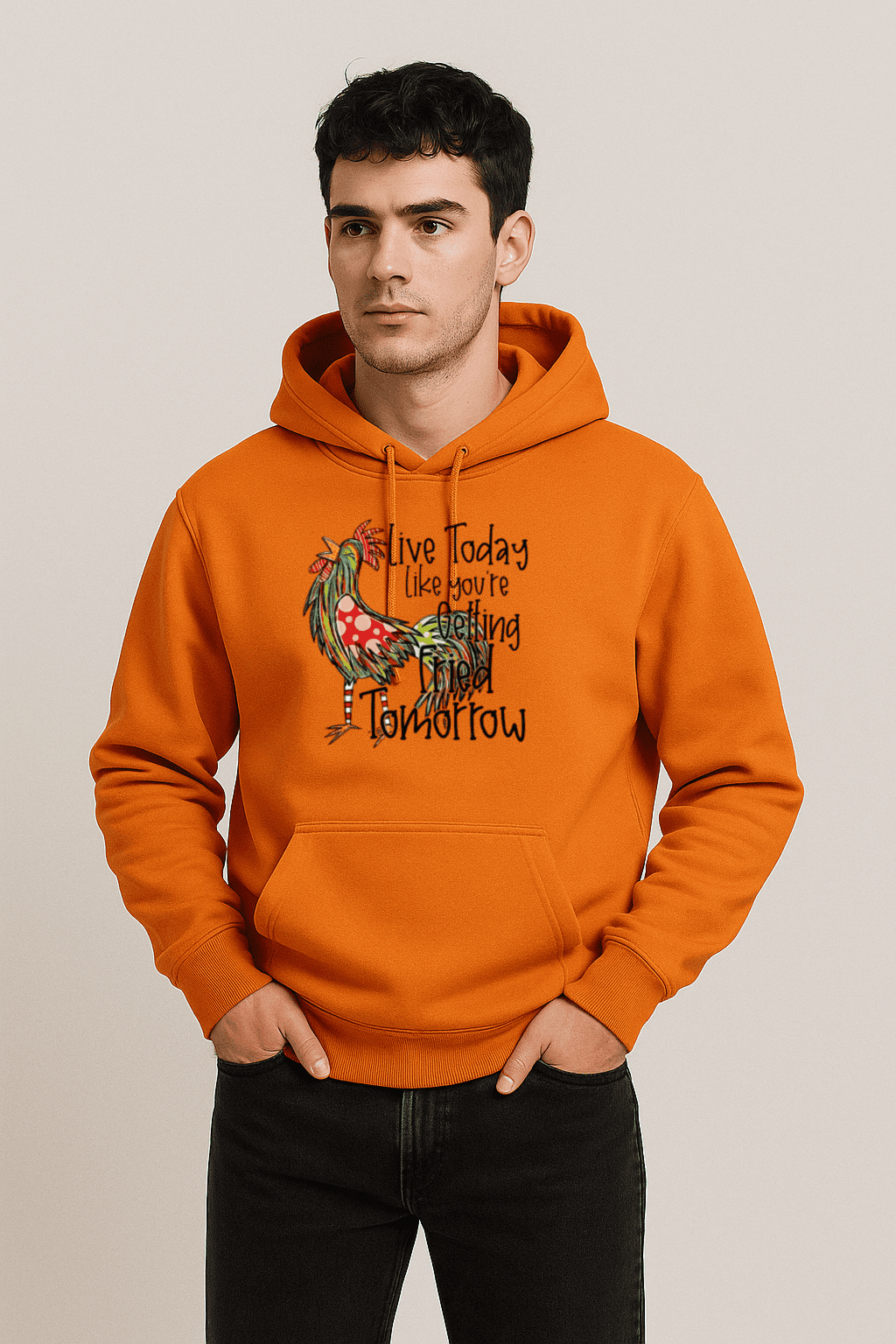 Cartoon Rooster Funny Farm Animal Joke Humor Style Hoodie Shirt, up to size 5XL - Walmart.com