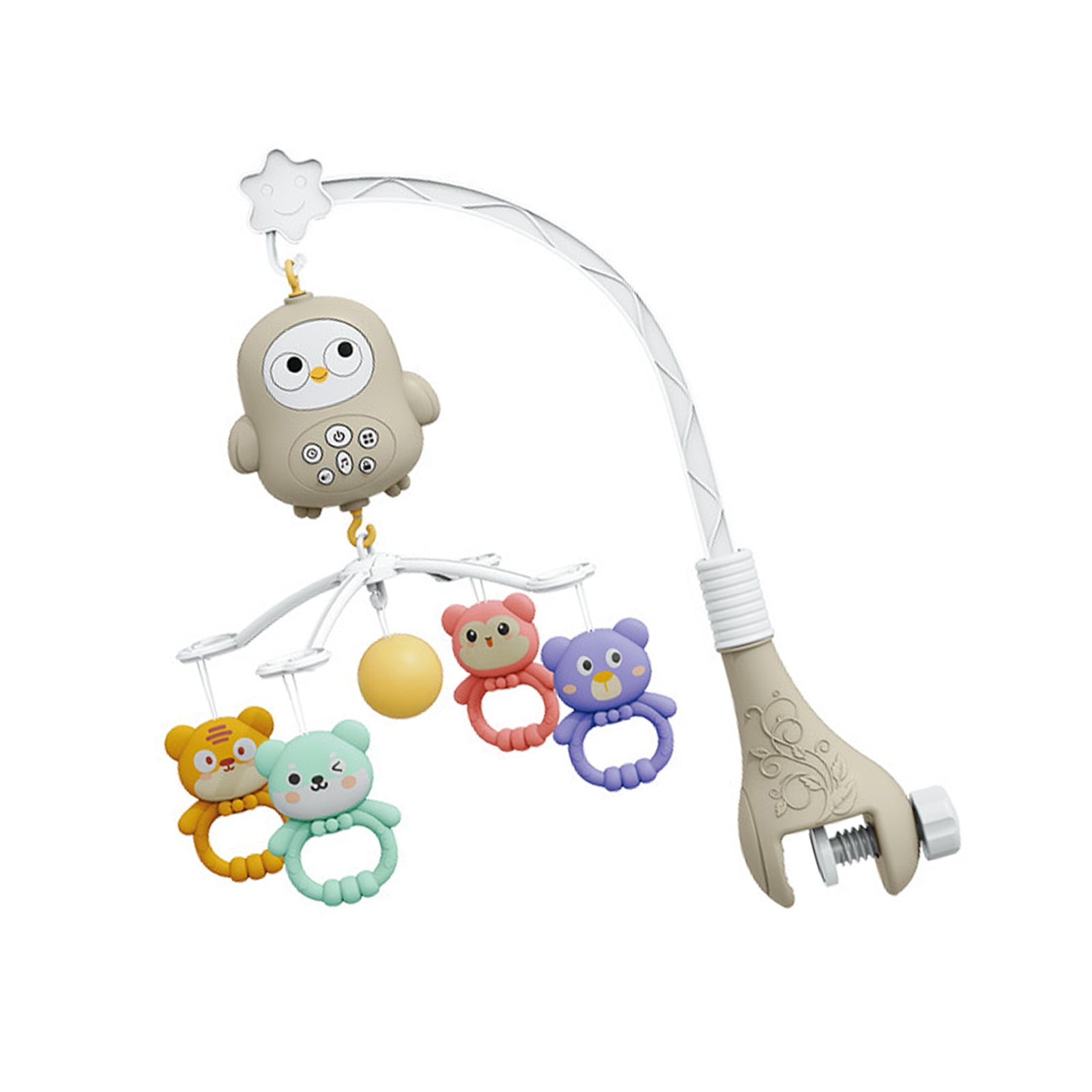 Cartoon Rotating Infant Bed Bells Music Box Crib Mobile Toy Safe ...