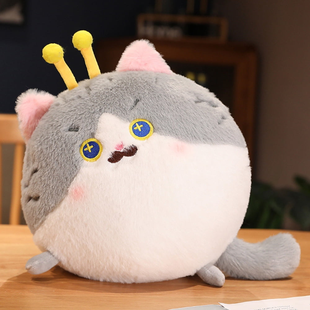 Cartoon Round Animals Plush Pillow Stuffed Toy Soft Comfortable Skin ...