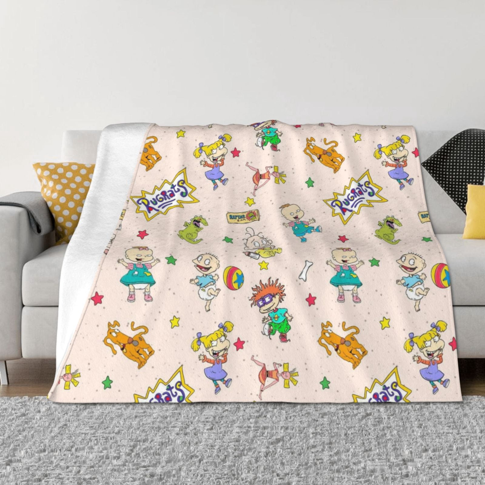 Cartoon Rugrats Blanket Cozy Ultra-Soft Micro Flannel Throw Blanket For ...