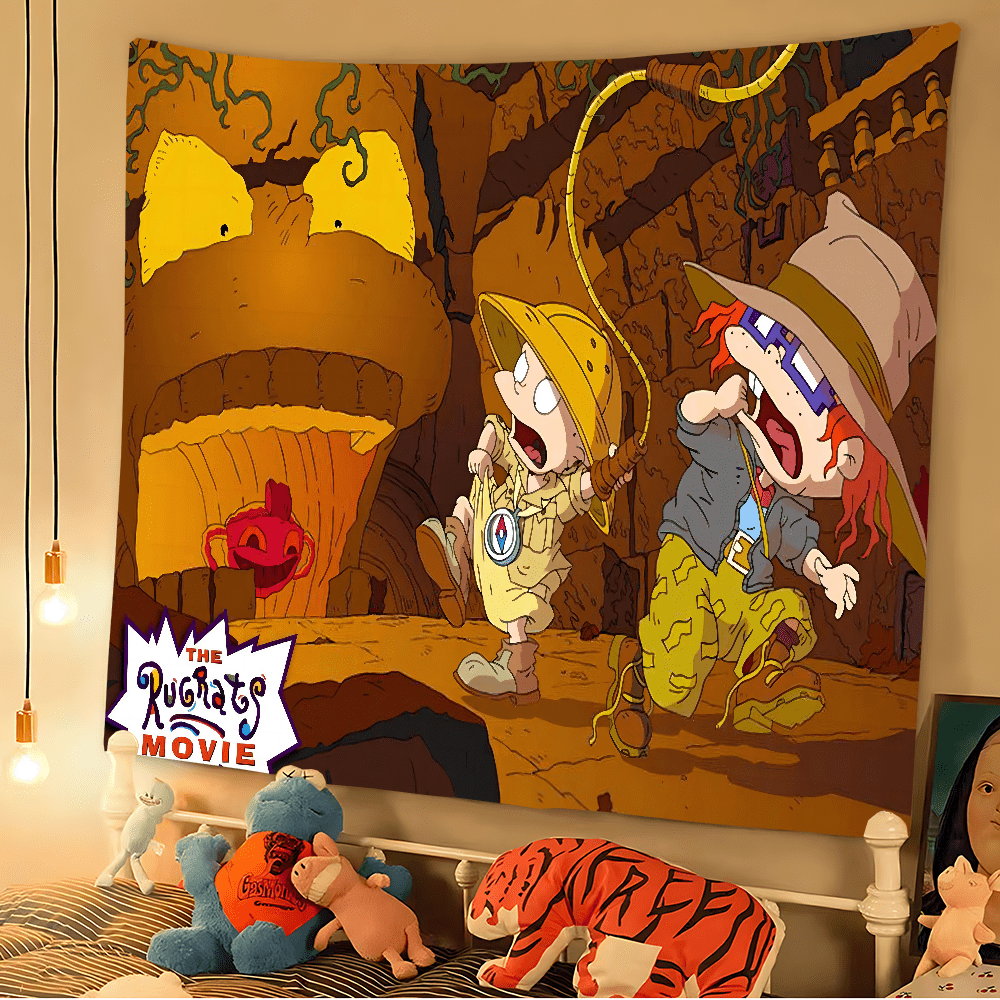 Cartoon Rugrats Reusable Backdrop Cloth Animal Printed Background Cloth ...