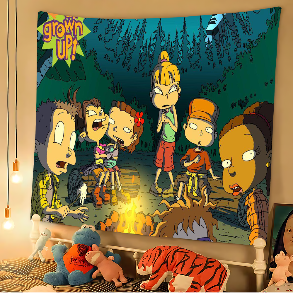 Cartoon Rugrats Reusable Backdrop Cloth Animal Printed Background Cloth ...