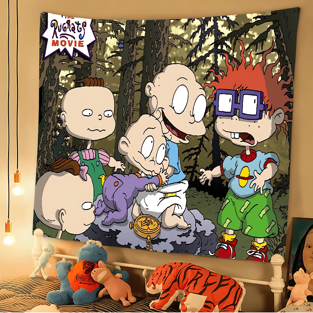 Cartoon Rugrats Reusable Backdrop Cloth Animal Printed Background Cloth ...