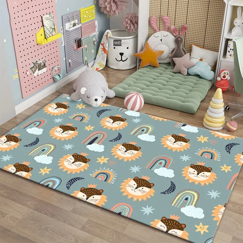 Cartoon Rugs for Bedrooms Cute Animal Carpet Korean Style Mat Soft Room ...