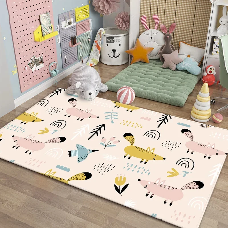 Cartoon Rugs for Bedrooms Cute Animal Carpet Korean Style Mat Soft Room ...