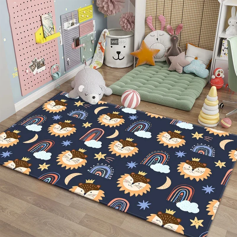 Cartoon Rugs for Bedrooms Cute Animal Carpet Korean Style Mat Soft Room ...