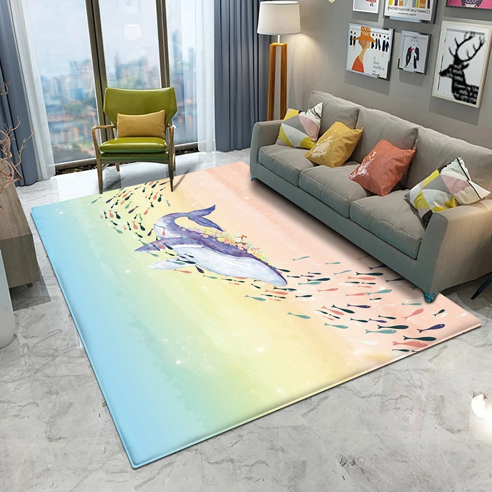 Cartoon Rugs for Bedrooms Cute Animal Carpet Korean Style Mat Soft Room ...