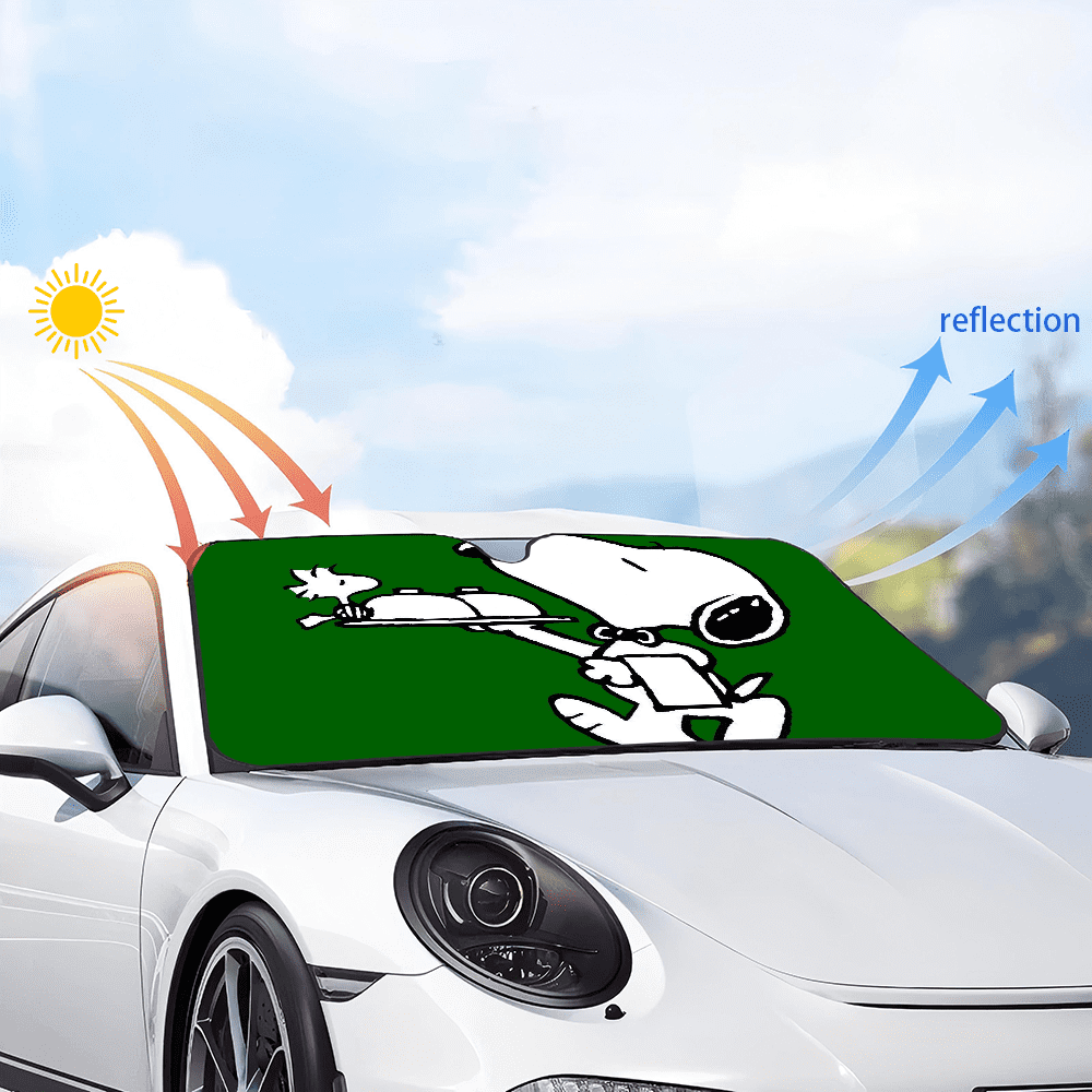 Cartoon S-Snoopys-Dog Car Sunshade Windscreen Visor Windscreen Heat ...