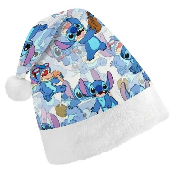 Cartoon S-titch Santa Hat,Christmas Hat,Xmas Holiday Hat for Adults Men ...
