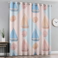 Cartoon Sailboat Blackout Curtains for Bedroom, Thermal Maritime ...