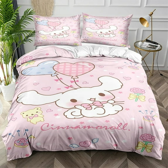 Cartoon Sanrio Bedding Set Hello Kitty Kuromi Quilt Cover Duvet Cover ...