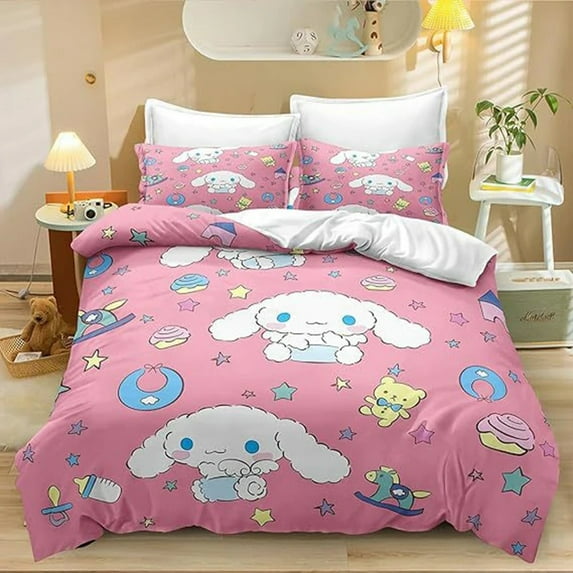 Cartoon Sanrio Bedding Set Hello Kitty Kuromi Quilt Cover Duvet Cover ...