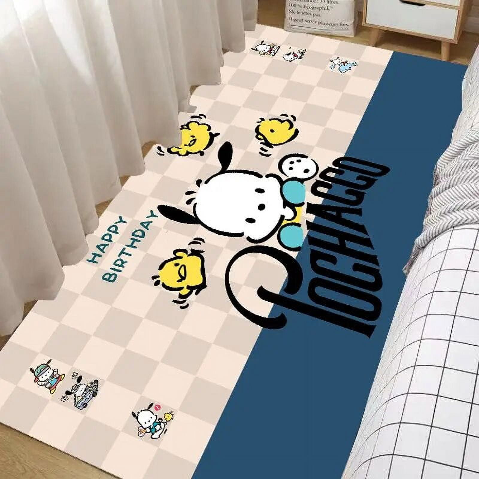 Cartoon Sanrio Carpet Kawaii Pochacco Lounge Rug Anime Kids Bedroom ...