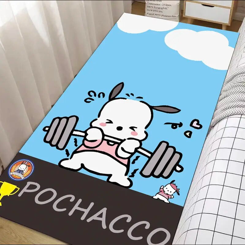 Cartoon Sanrio Carpet Kawaii Pochacco Lounge Rug Anime Kids Bedroom ...