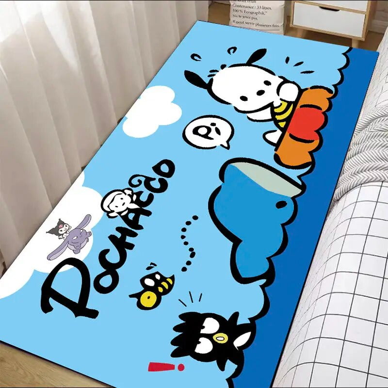 Cartoon Sanrio Carpet Kawaii Pochacco Lounge Rug Anime Kids Bedroom ...