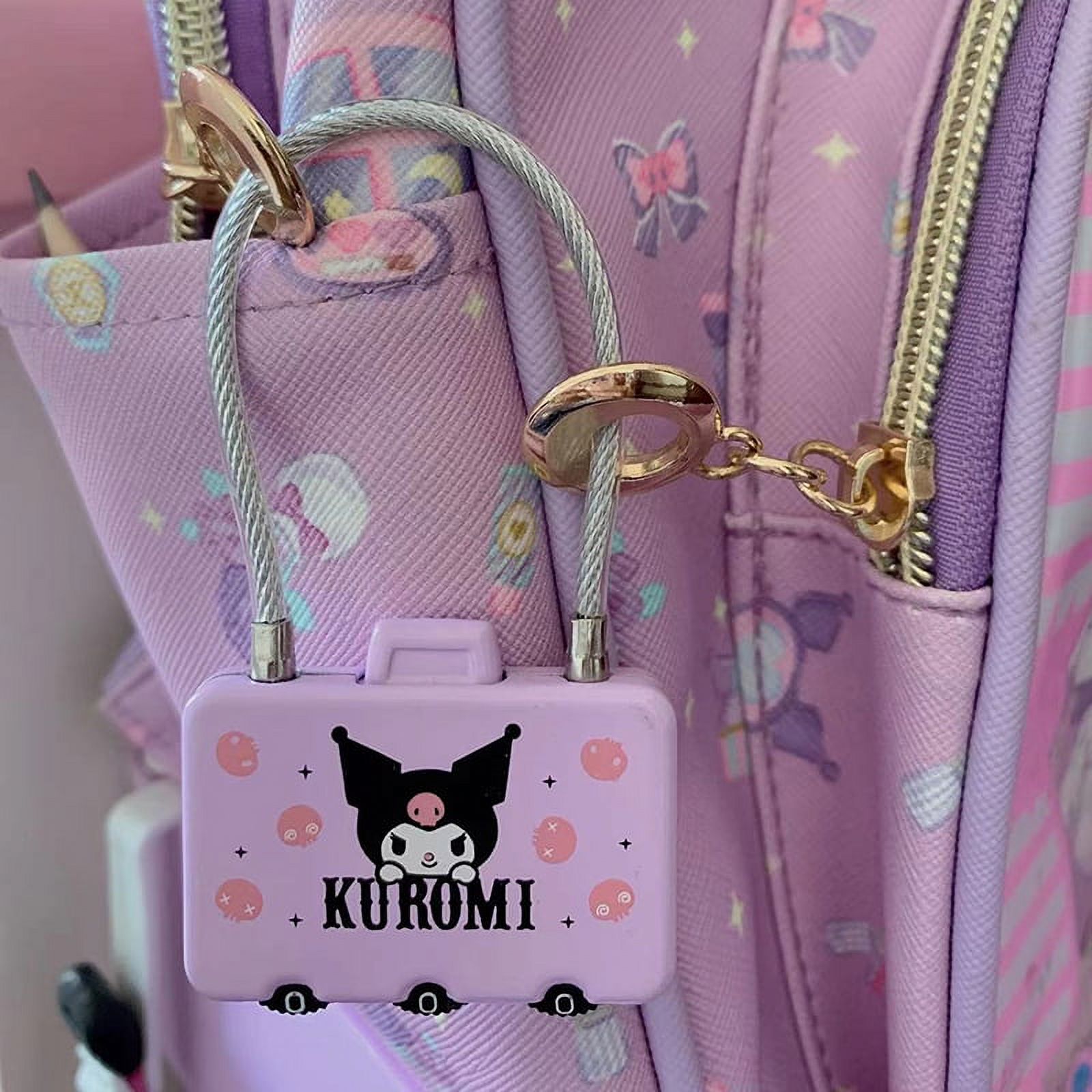 Cartoon Sanrio Combination Lock Cute Mini Padlock Anti-theft Metal Rope ...