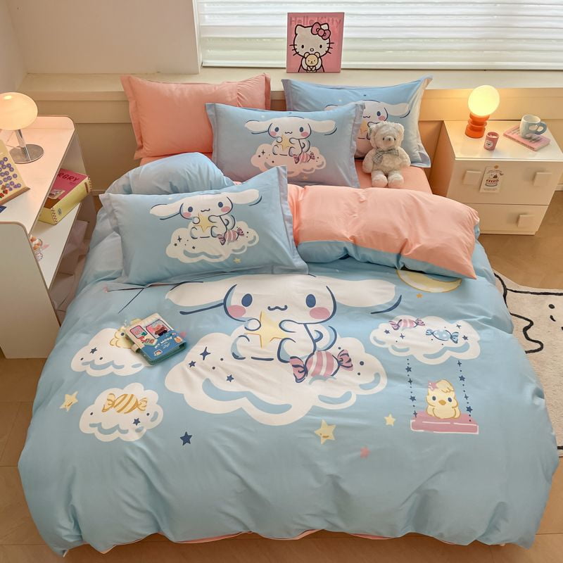 Cartoon Sanrio Cotton Cinnamoroll Quilt Cover Bed Sheet Pillowcase ...