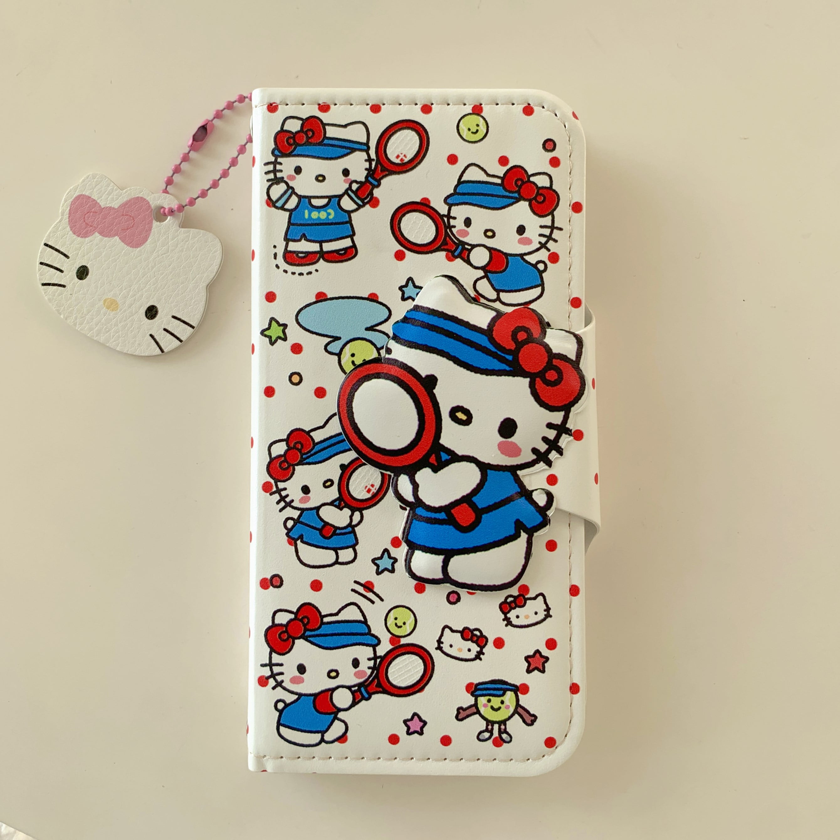 Cartoon Sanrio Cute Hello Kitty Flip Phone Case For iPhone 16 15 14 13 ...