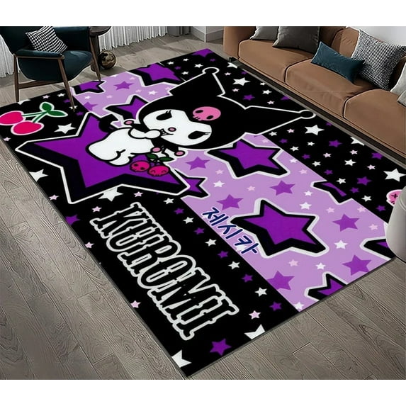 Cartoon Sanrio Cute Kuromi Melody Rug for Living Room Bedroom Home ...