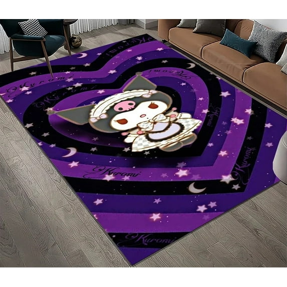 Cartoon Sanrio Cute Kuromi Melody Rug for Living Room Bedroom Home ...