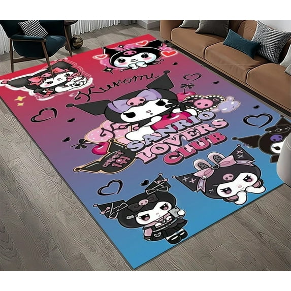 Cartoon Sanrio Cute Kuromi Melody Rug for Living Room Bedroom Home ...