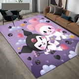 Cartoon Sanrio Cute Kuromi Melody Rug for Living Room Bedroom Home ...