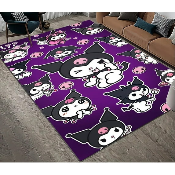 Cartoon Sanrio Cute Kuromi Melody Rug for Living Room Bedroom Home ...